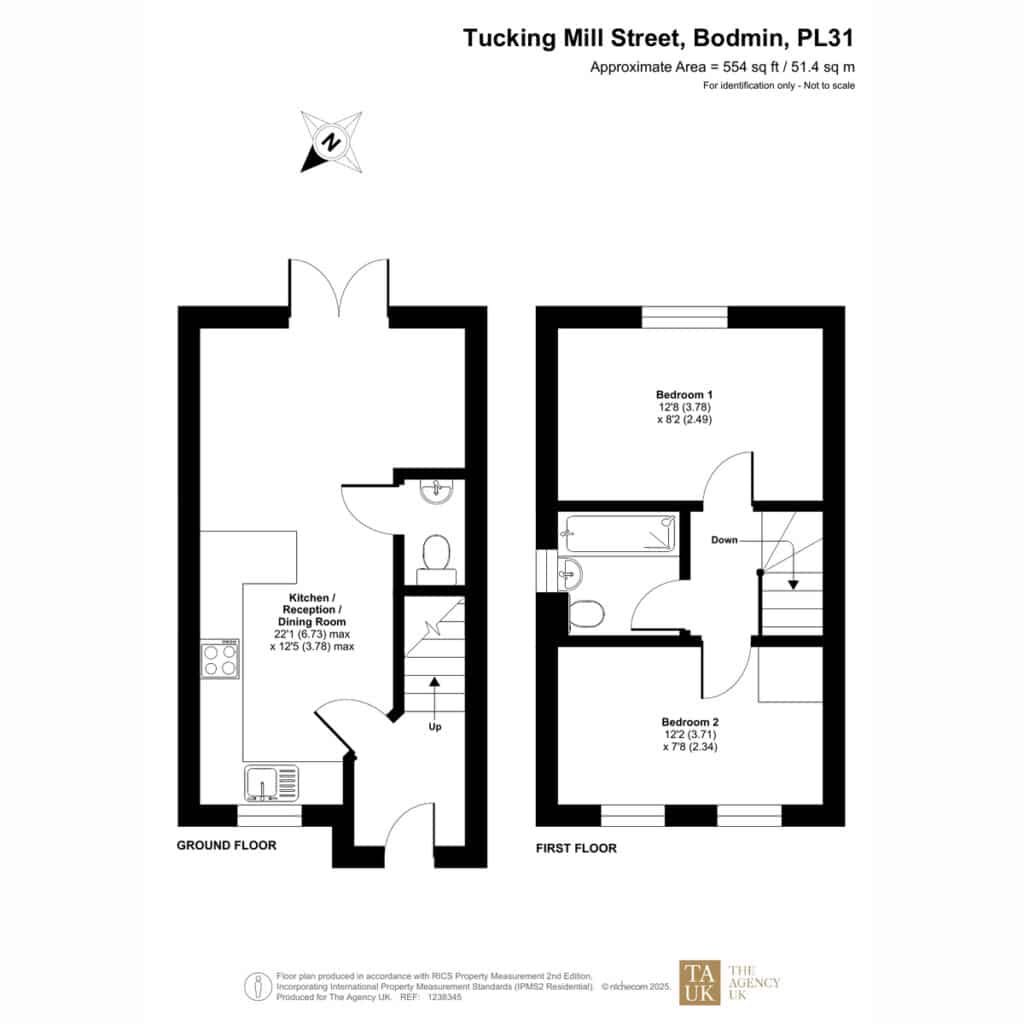 2 bedroom property for sale, Tucking Mill Street, Bodmin - 24841938 - TAUK
